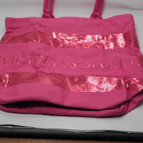 Victoria's Secret | Bags | Victoria Secret Oversize Pink Canvas ...